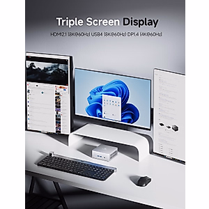 MINISFORUM UM870 Slim Mini PC AMD Ryzen 7 8745H 8C/16T Desktop Computer 32GB RAM 1TB SSD, HDMI/DP/USB4 8K@60Hz Output, 1X 2.5G RJ45 Port, 4X USB Port, Dual Band WiFi, AMD Radeon 780M Graphics