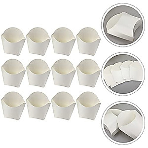 50pcsbags Paper Fry Kitchen For Multi-function Cups White Holders Chicken Snack Wedding Home French Professional Baking Bags Take Take- Holder Containers Restaurant