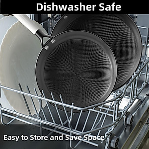 JOOBYFOD Nonstick Frying Pan, 8 Inch Skillets and Frying Pans with Removable Handle, Honeycomb Cooking Surface Cast Iron Pan Dishwasher Safe, Oven Safe To 500°F