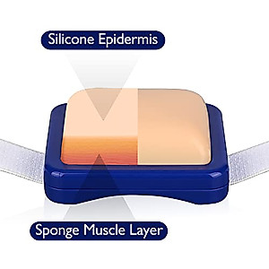 SimCoach Intramuscular Injection Practice Model Pad(6 Packs), Simulation Injection Training Tool for Medical Education