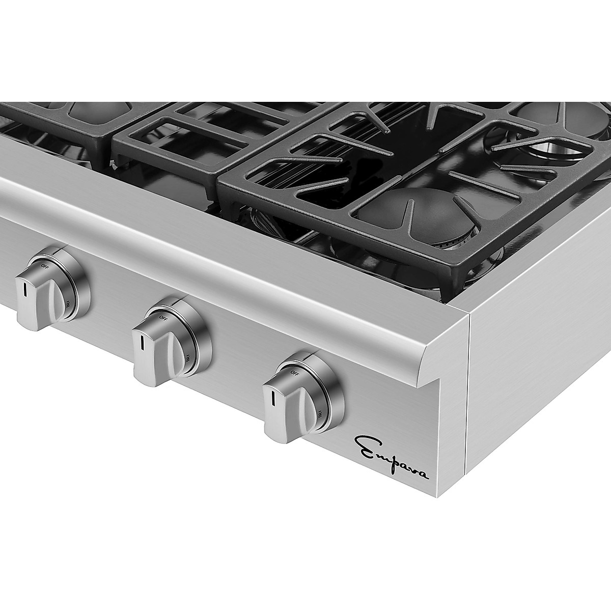 Empava 30 in. Slide-in Natural Gas Rangetop with 4 Burners in Stainless Steel, 30GC30