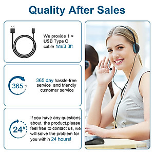 USB Type C Charger Cable Compatible with Sony WH-1000XM4 WH-1000XM3 WF-1000XM4 WH-XB900N WH-CH510 WI-1000XM2 WI-C200 WI-XB400, AKG Y400 Y600NC, WF-1000XM3, Bose NCH700 Headphones (100cm)