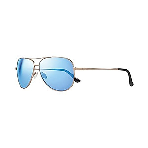 Revo Sunglasses Relay Petite: Women's Polarized Lens with Small Metal Aviator Frame, Gold Frame with Blue Water Lens
