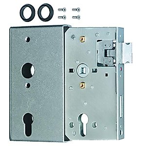 Gah-Alberts 417031 Lock Casing Raw Steel with Galvanised Lock Backset 60 mm Spacing 72 mm Depth 30 mm