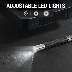 Two-Way Articulating Borescope with Light, Teslong 5-inch IPS Endoscope Inspection Camera with Articulation Head, Automotive Mechanics Fiber Optic Scope-0.33inch