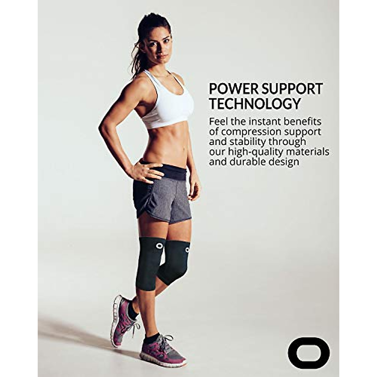 Crucial Compression Knee Sleeve (1 Pair) - Best Knee Braces for Knee Pain for Men & Women - Non-Slip Knee Support for Running, Weightlifting, Basketball, Gym, Workout, Sports