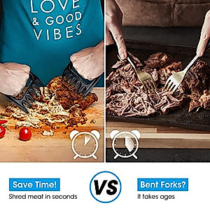 Unicook BBQ Claws 2 Pack, Shredder Claws to Shred Lift & Carve Pork, Turkey, Chicken, Brisket, Ham - Barbecue Utensil Tool for BBQ Grilling Smoking Roasting, Black