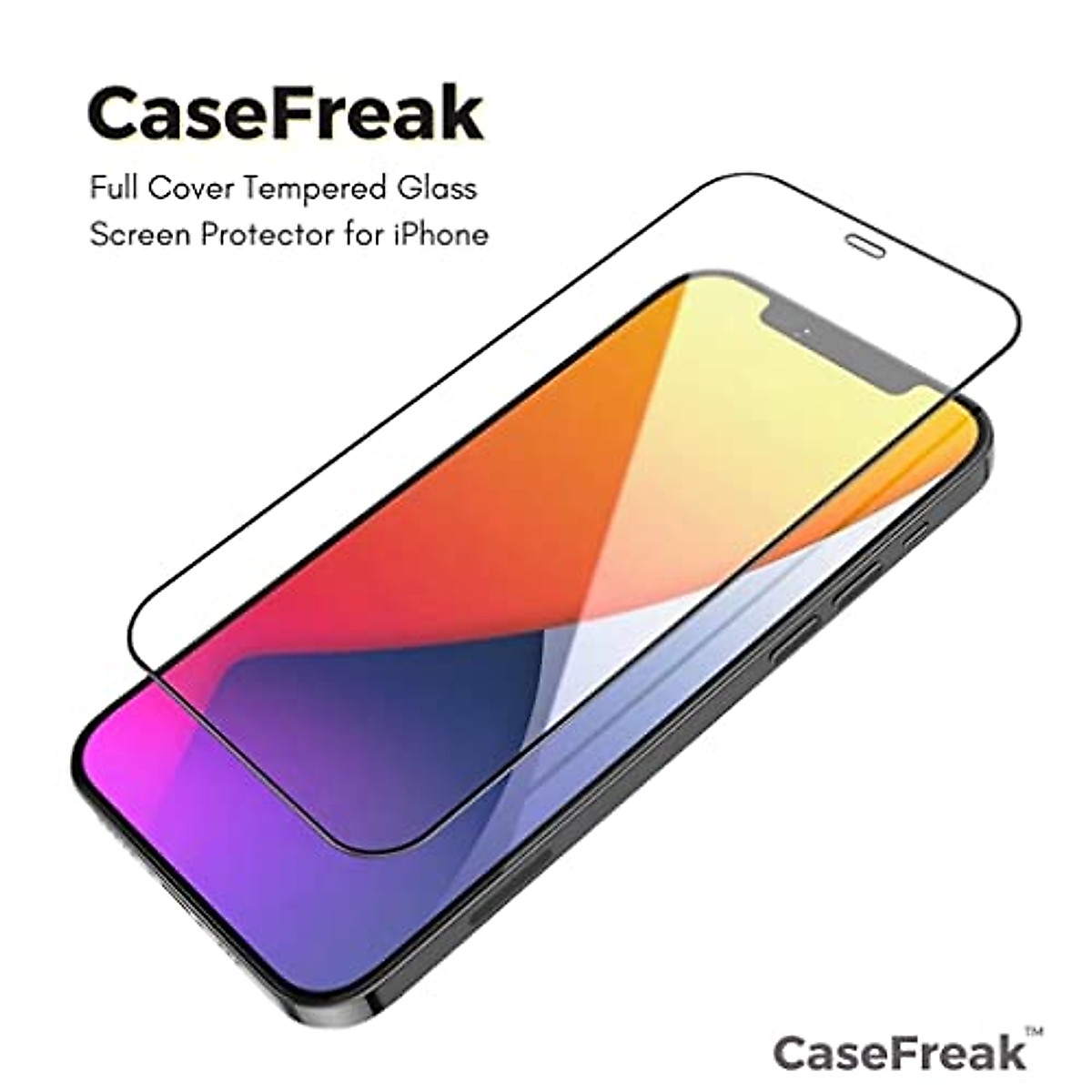CASEFREAK 2-in-1 Clear Case i13 Mini with Magnetic Ring Mag-Safe Compatible Slim Protective Case + Screen Protector Anti-Fingerprint for iPhone 13 Mini (5.4")