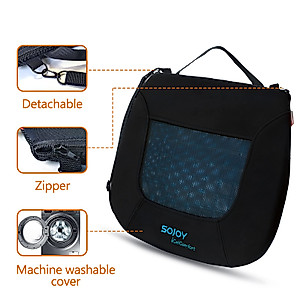 Sojoy Gel Seat Cushion for Office Chair Memory Foam Car Seat Cushion Non-Slip Coccyx Cushion for Relief and Comfort