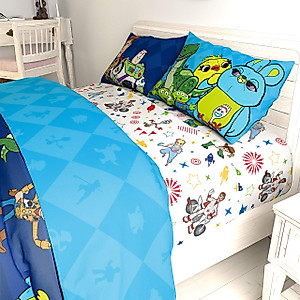 Jay Franco Disney Toy Story Buzz & Woody Full Sheet Set - 4 Piece Set Super Soft and Cozy Kid’s Bedding - Fade Resistant Microfiber Sheets (Official Disney Product)