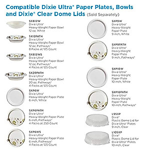 Dixie Ultra 6" Heavy-Weight Paper Plates by GP PRO (Georgia-Pacific), White, SXP6W, 1,000 Count (250 Plates Per Pack, 4 Packs Per Case)