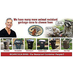 30 Gallon Bearicuda Basic Bear-Resistant Trash Can with Screw-top Lid is airtight to Seal in Odors