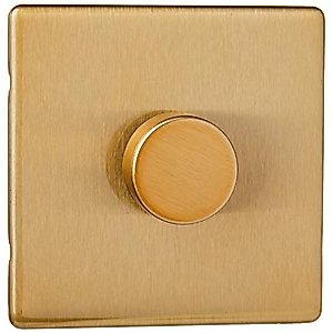 MK Aspect K24521SAG 40W - 300W 1-Gang Single 2-Way Dimmer - Satin Gold