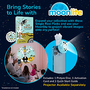 Moonlite Storytime Caps for Sale Storybook Reel, A Magical Way to Read Together, Digital Story for Projector, Fun Sound Effects, Learning Gifts for Kids Ages 1 Year and Up