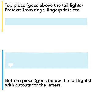 TWRAPS Tailgate Clear Protection Film (PPF) for Rivian R1T Top + Bottom