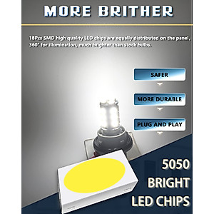 UNXMRFF 1156 LED Bulb White Super Bright 1073 1003 BA15S 7506 1141 LED Bulbs 5050 18-SMD Replacement for 12V RV Interior Ceiling Dome Light/Travel Trailer/Boat Indoor/Camper Light Bulbs (Pack of 6)