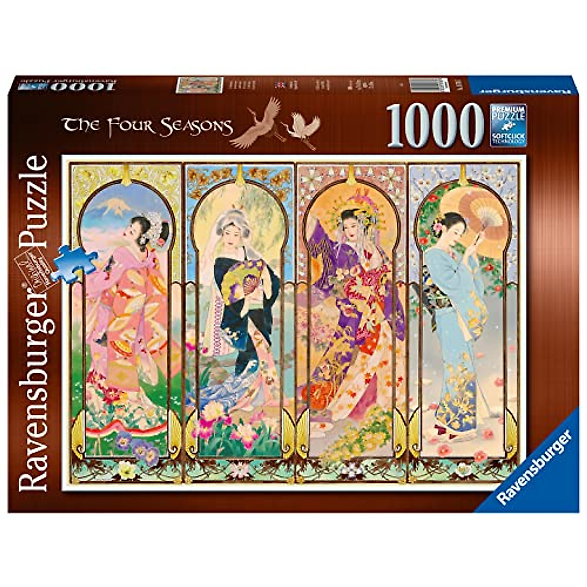 Ravensburger The Four Seasons Jigsaw Puzzle - 1000 Pieces | Captivating Japanese Artwork | Premium Interlocking Fit | Vibrant, Long-Lasting Quality | Ideal for Relaxation and Group Fun