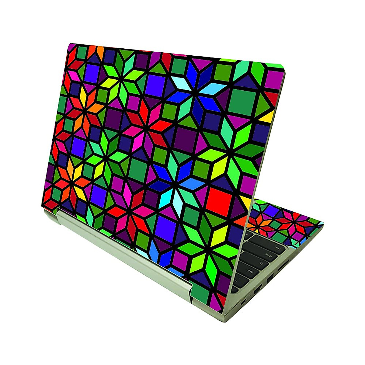 MightySkins Skin Compatible with Lenovo IdeaPad Flex 3 Chromebook 2-in-1 11.6" (2021) - Stained Glass Window | Protective, Durable, and Unique Vinyl Decal wrap Cover | Easy to Apply | Made in The USA