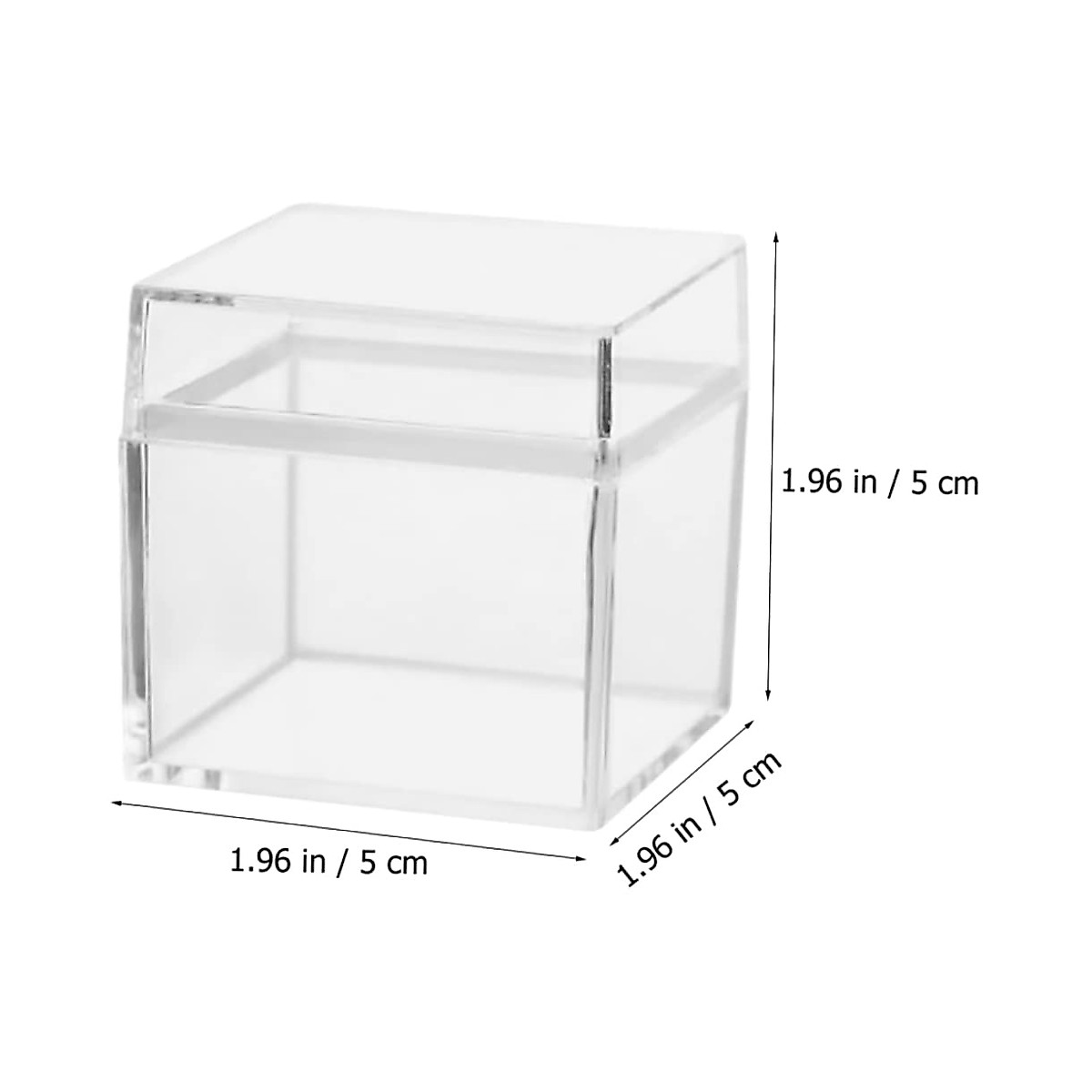 BESTOYARD 36 pcs small display case single cupcake holders earplug case candy container small pill organizer sugar container clear cube display case wedding candy case mini moon cake box