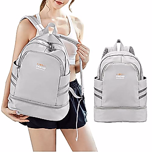 Gym Backpack for Women with Shoes Compartment & Wet Pocket, Large Women Travel Backpack Water Resistant, Sports Swimming Backpack Gym Bag