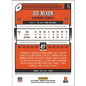 2018 Donruss Optic #23 Joe Mixon Cincinnati Bengals NFL Football Trading Card