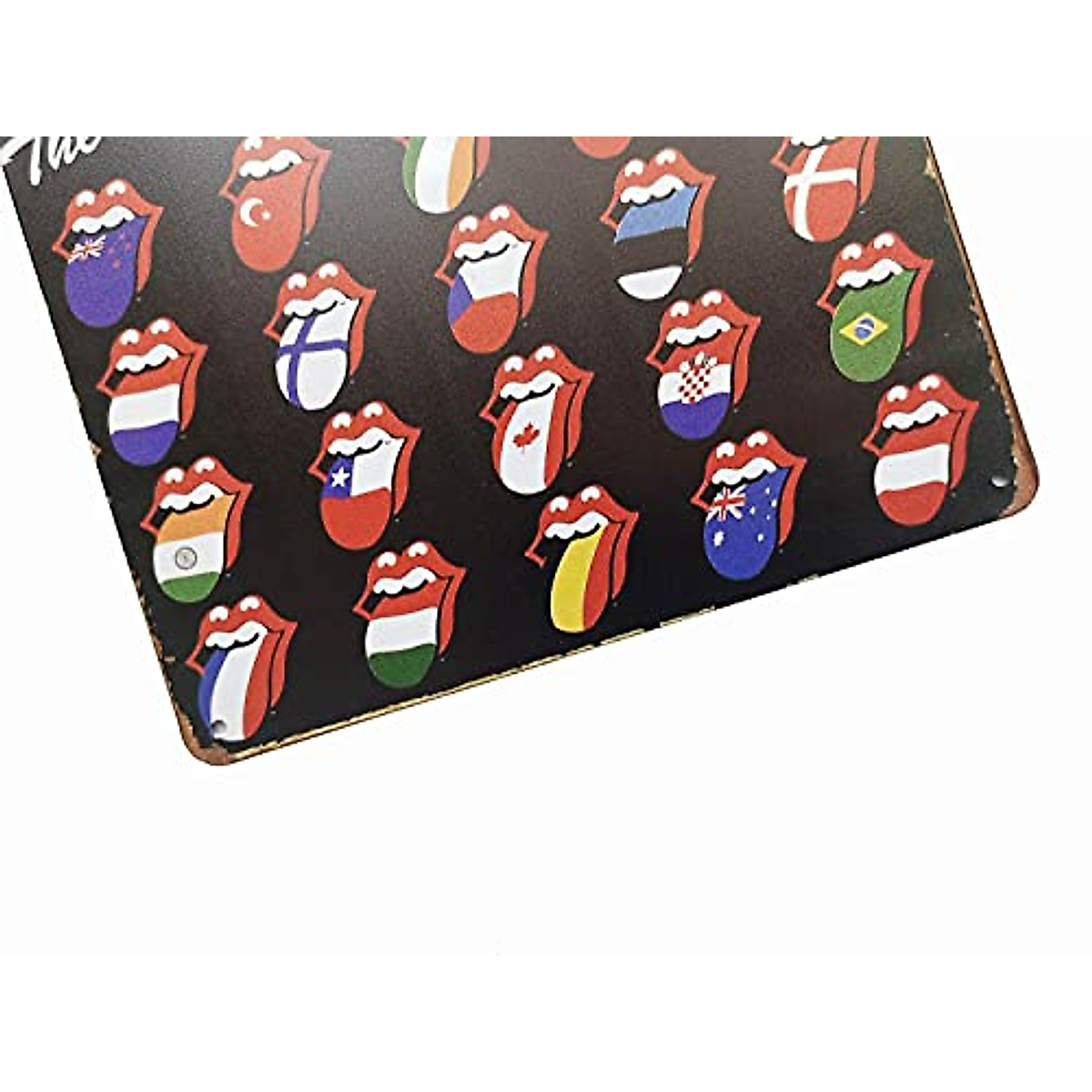 ERLOOD Rolling Stones Tin Sign Wall Retro Metal Bar Pub Poster Metal 12 X 8
