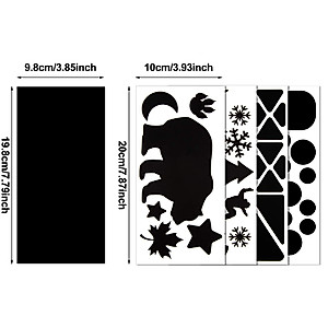 10 Sheets Repair Patches Down Jacket Black Nylon Fabric Patch Winter Self Adhesive Nylon Patch Different Size and Shapes Clothes Patches Clothing Repair Patch Kit for Down Jacket, Tent Clothes, Bag