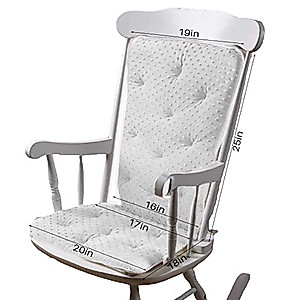 Baby Doll Bedding Heavenly Soft Adult Rocking Chair Pad, White (Chair is not Included with The Product)