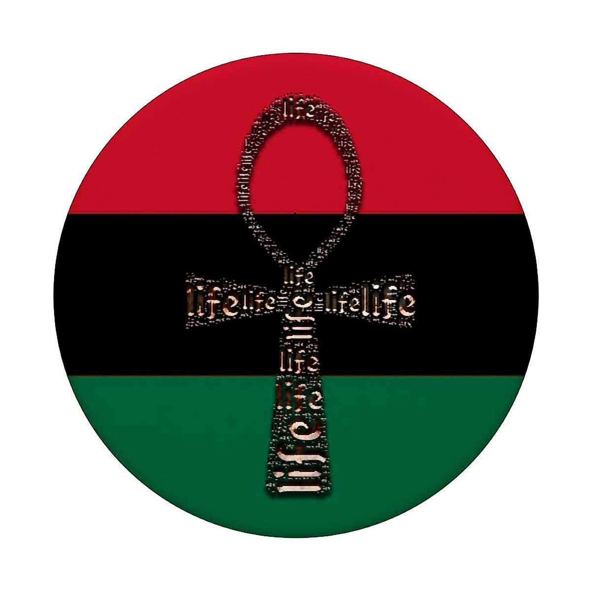 Ankh Pan Afrikan RBG Flag Egyptian African Life Symbol Kemet PopSockets PopGrip: Swappable Grip for Phones & Tablets