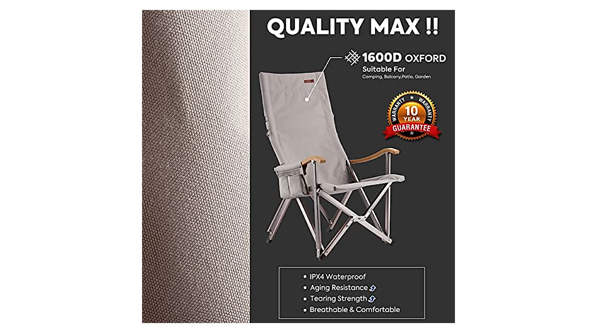 ICECO Hi1600 Camping Chairs for Adults, 600 LBS High-Back Folding Chair ...