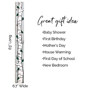 Birch Tree Growth Chart for Wall, Wooden Growth Chart for Kids Height Measurement for Wall, Child Height Wall Chart, Kids Height Wall Chart, Nursery Wall Decor, Wall Growth Tracker, Child Room Decor