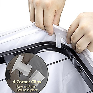 ZINUS SmartBase Bed Skirt, 14 Inch Drop, For Use with SmartBase, Easy On & Off Design - Full