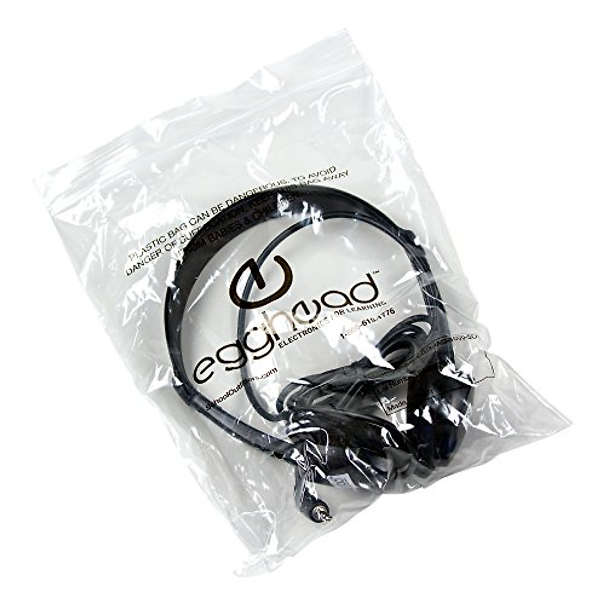 Egghead Over-Ear Stereo Headphones with 3.5 mm Audio Jack for use in Classroom, Library, Offices and More (20 Pack) EGG-IAG-1000-SO-20