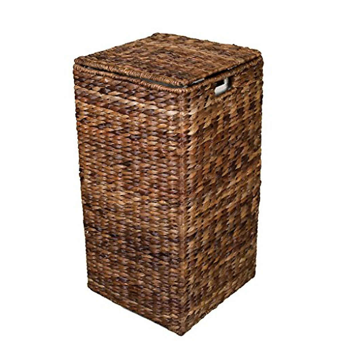 BIRDROCK HOME Seagrass Square Laundry Hamper with Removable Bag - Handwoven with Durable Abaca Fibers - Long Lasting Laundry Bin Storage for Dirty Clothes - Organizer Basket Use for Bedroom & Bathroom