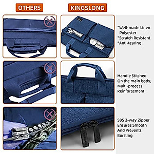 KINGSLONG 14 Inch Laptop Bag Shoulder Messenger,Slim Lightweight Laptop Computer Notebook Ultrabooks Carrying Case Handbag for Men Women Fit for Acer Asus Lenovo HP Toshiba, Blue