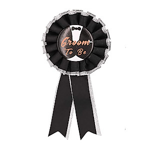 SWYOUN Bride to Be Sash Groom to Be Sash Bachelorette Party Supplies Bride to Be and Groom to Be Rosette Badge Bridal Shower Decorations