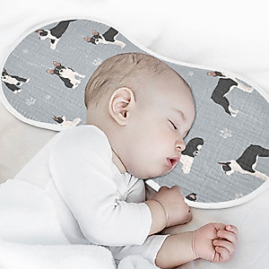 YYZZH Boston Terrier Dog Do Yoga Muslin Burp Cloths for Baby 2 Pack 100% Cotton Baby Washcloths Bibs for Boy Girl