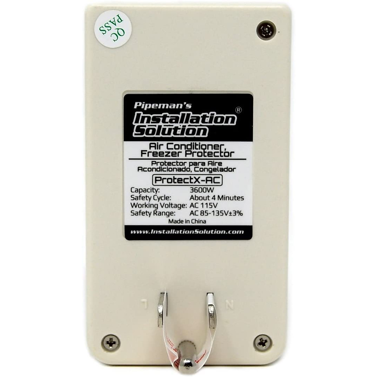 Pipeman's Installation Solution AC 85-135V Surge Protector 3600 Watts, White