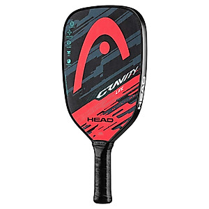 HEAD Graphite Pickleball Paddle - Gravity Lite Paddle with Sweetspot Power Core & Comfort Grip - Teal/Crimson