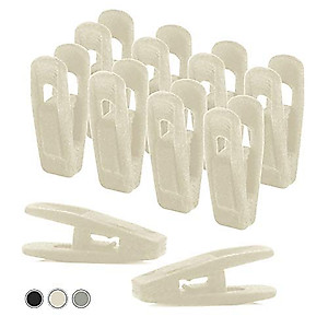 Closet Accessories, Velvet Clips, 10 Pack Durable Non- Breaking Material, Matching Hangers of Our Brand and Your existing Velvet Hanger, Suitable to Hang Many Types of Clothes. (Ivory)