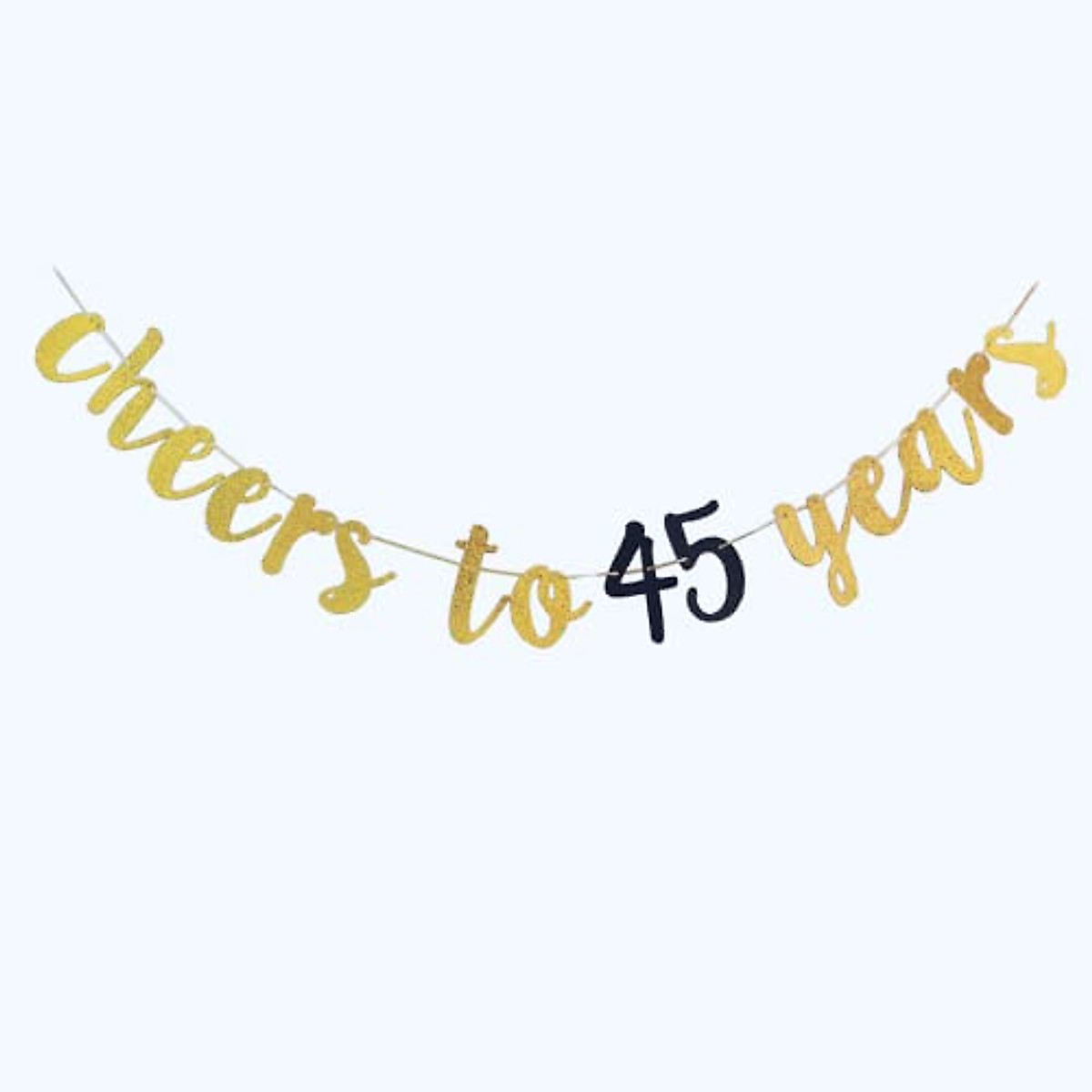 Cheers to 45 Years Banner for 45th Birthday Party Sign /45th Anniversary Decorations