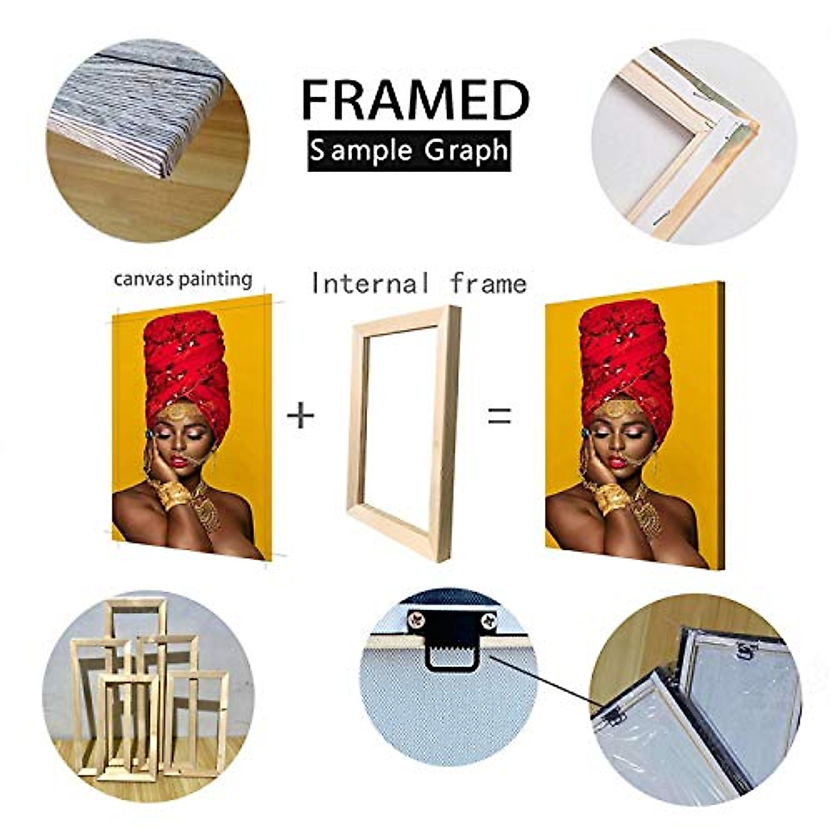 Wall Art 3D Window View Waterfall Abstract Canvas Wall Pictures Framed Scandinavian Wall Art Frames Gallery 50x40cm/20x16in With Frame