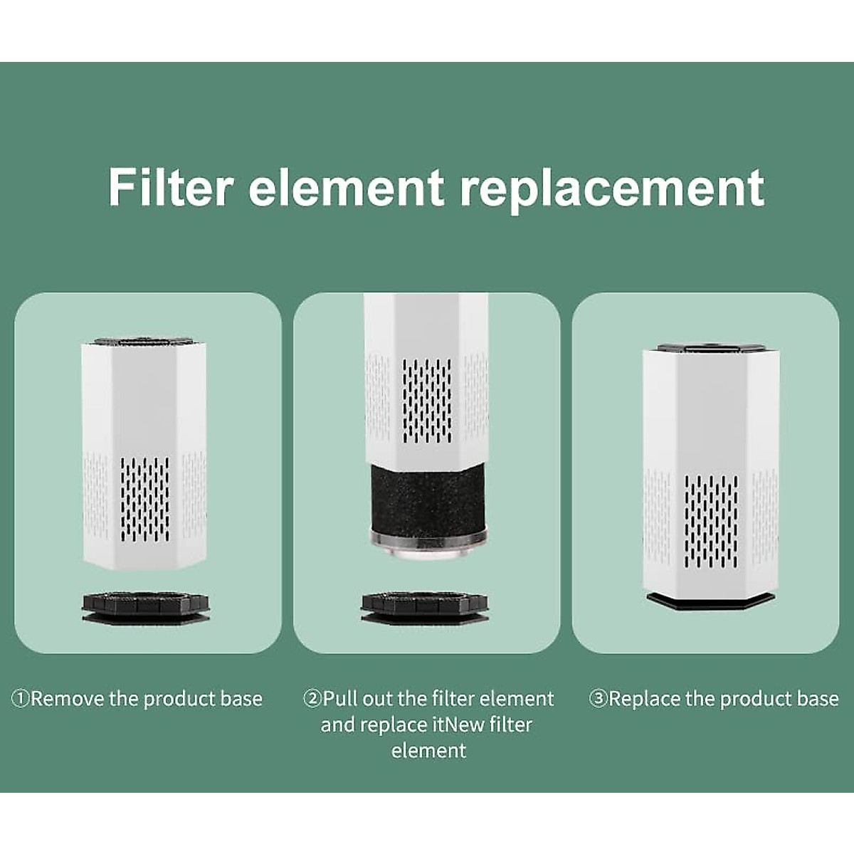 HCCMALL HCC-K01 Mini HEPA USB-C Powered Air Purifier. Ultra Portable (70X70X132mm), Ultra Quiet. Perfect for Travel, In-Car and Desktop