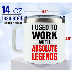 FITWICK I Used To Work With Absolute legends Mug 14oz, Farewell Gifts For Coworkers Men Boss Women