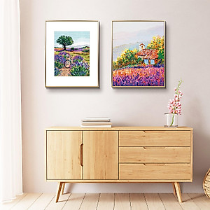 Golden State Art, 16x20 Gold Picture Frame Displays Photo 11x14 with Mat or 16 x 20 Without Mat for Wall Mounting, Classic Satin Aluminum Frames with Real Glass (Pack of 1)