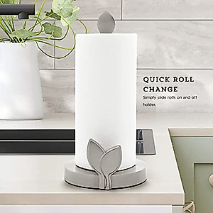 Kamenstein Perfect Tear Paper Towel Holder, 7.39 x 7.17 x 14.13-Inch, Stainless Steel