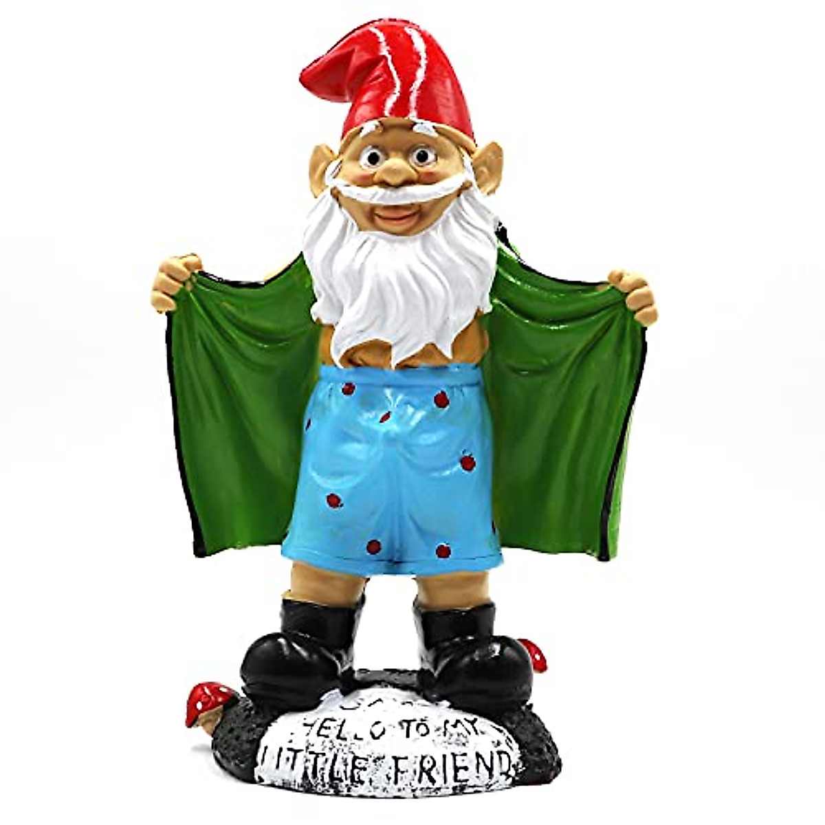 Tirifer 8.3inch/21cm Big Size Garden Gnome, Polyresin Outdoor Sculpture Gnome Statue Garden Figurine Art Garden Decoration for Lawn Yard Balcony Porch Patio