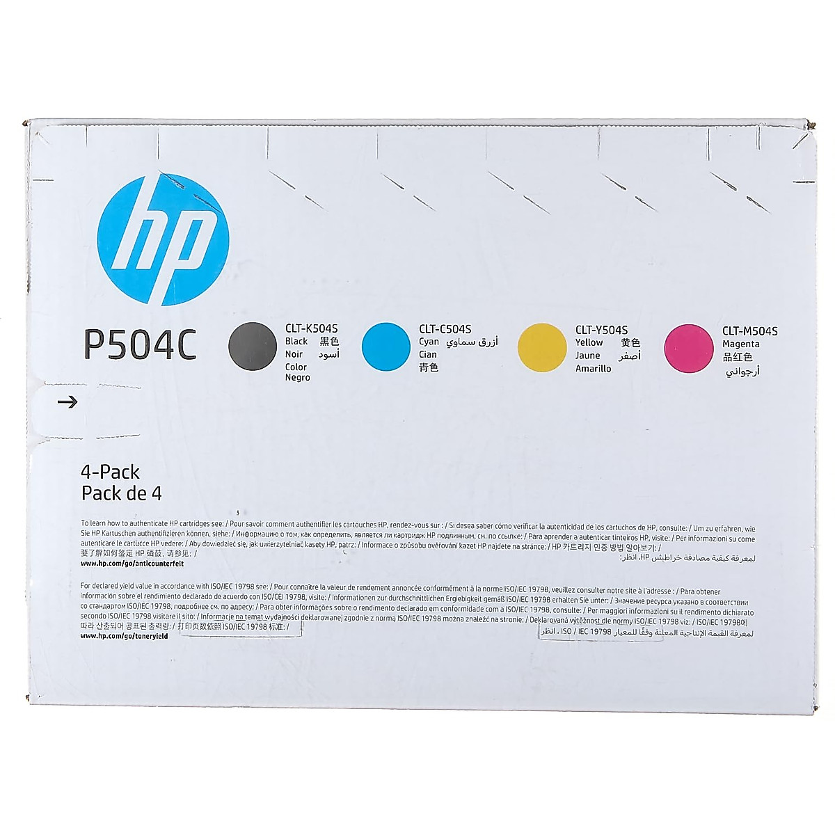 Samsung CLT-P504C - 4-Pack - Black, Yellow, Cyan, Magenta - Original - Toner Cartridge (SU400A) - for Samsung CLP-415, CLX-4195, MultiXpress SL-C1453, C1454, Xpress SL-C1404, C1810, C1860