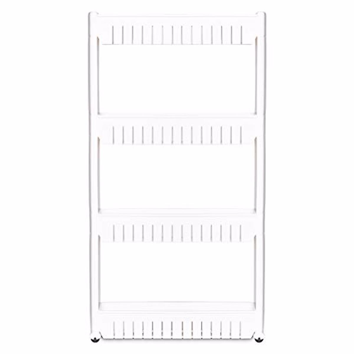 Imperial 4 Tier Plastic Utility Cart with Wheels, Rolling Storage, Bathroom, Kitchen, Laundry, Office, Classroom Supplies Organizer, Bar Cart for Dining or Living Room, Movable & Convenient