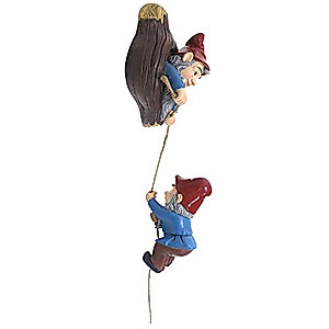 SB Goods Climbing Gnomes Tree Hugger Decor-Gnomes Garden Tree Sculpture-Outdoor Whimsical Tree Statue-Garden Yard Art Decoration Ornaments